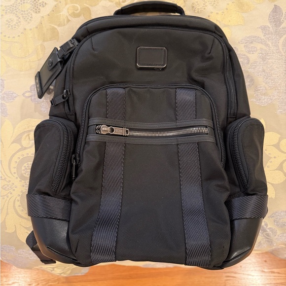Tumi | Bags | Tumi Alpha Bravo Nathan Black Leather Backpack With ...